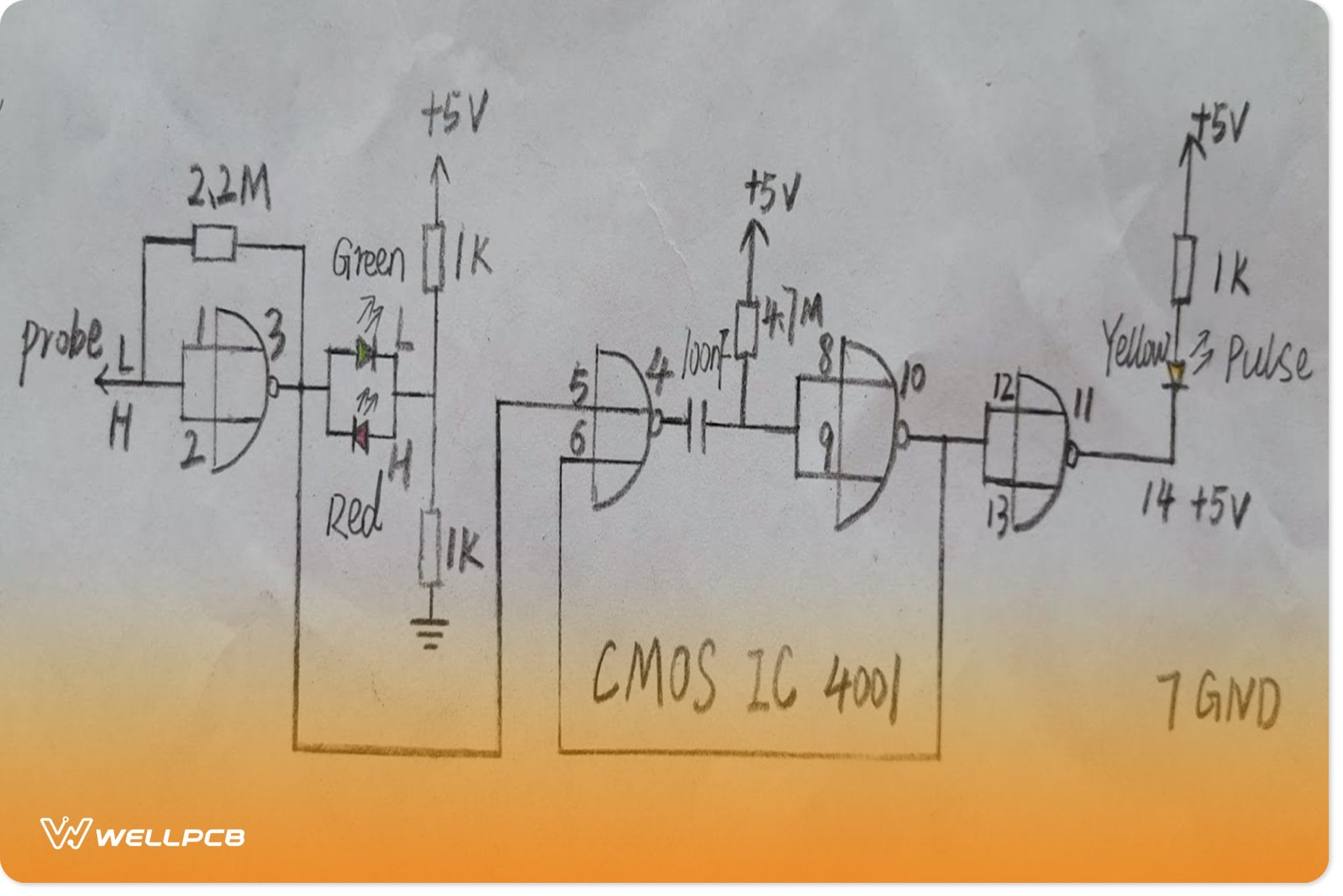 DIY Logic Probe Circuit | PCB Testing Tool