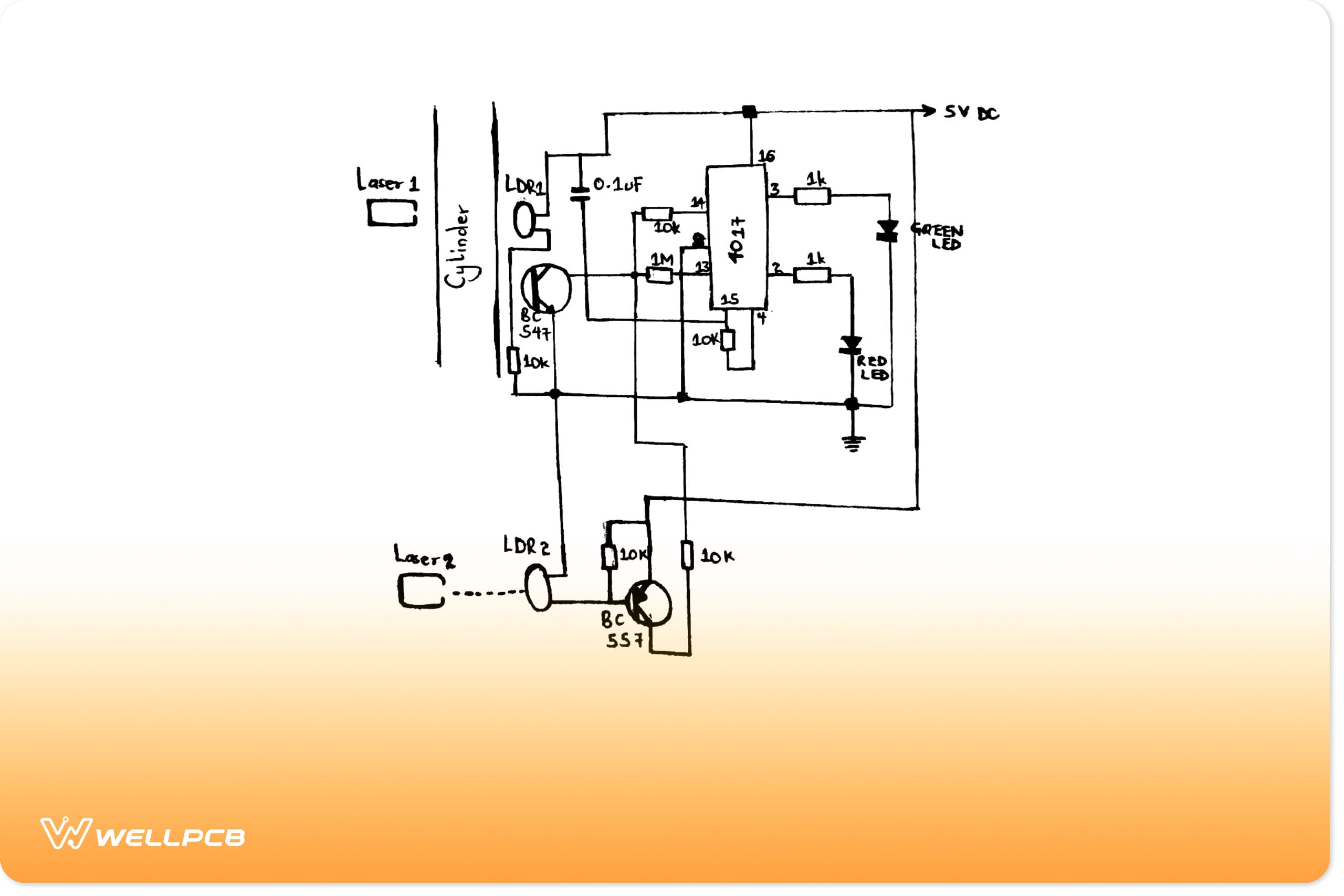 Motion Sensor Circuit | PIR Sensor PCB | Electronic Detector