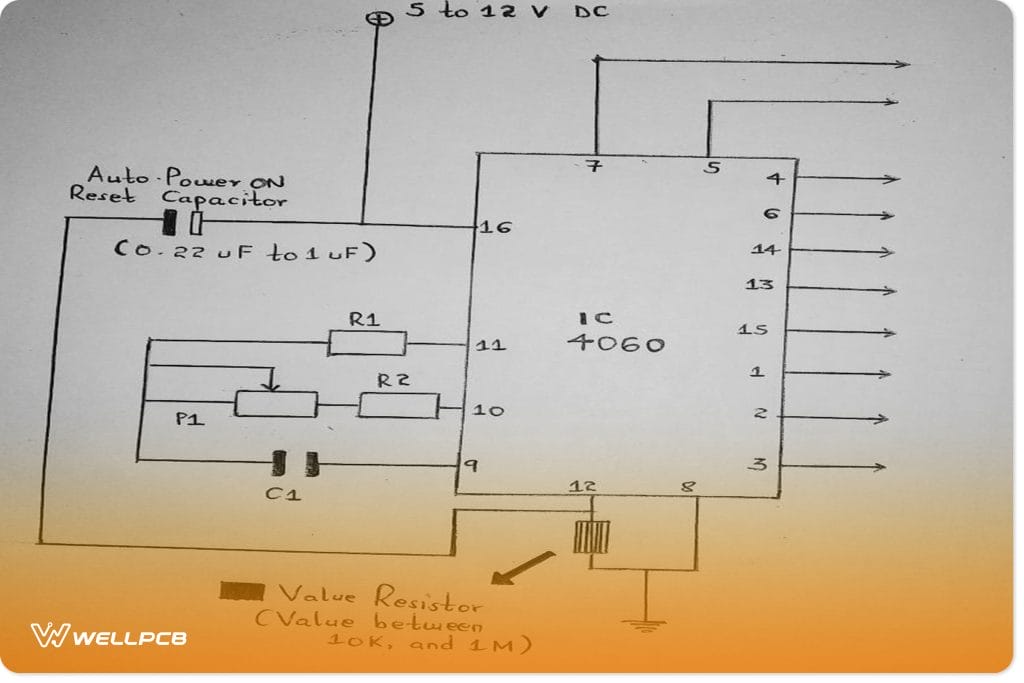 4060 IC Timer | Counter & Oscillator Circuit | CD4060
