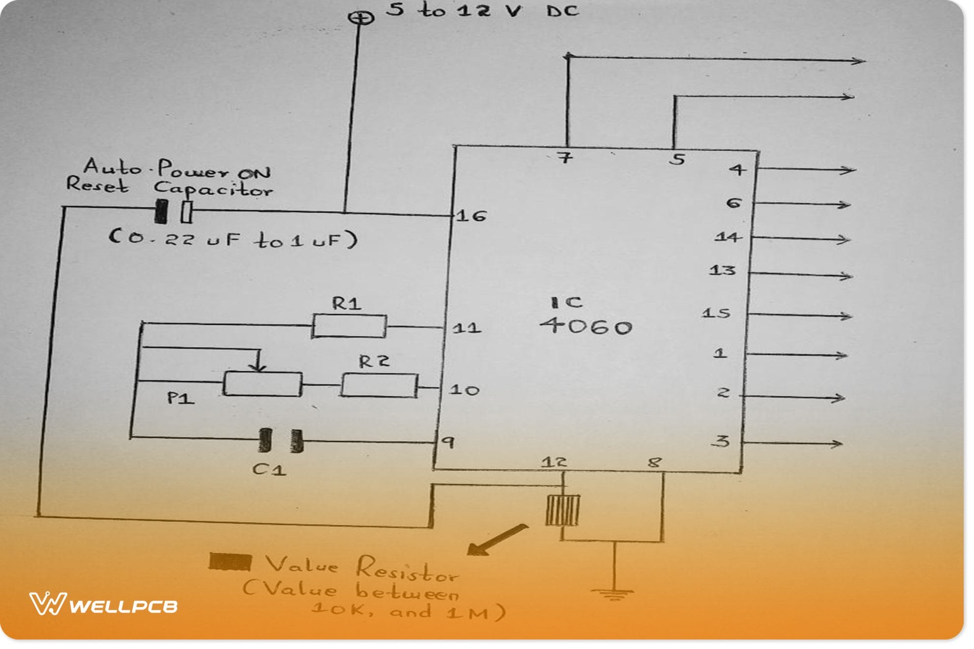 4060 IC Timer | Counter & Oscillator Circuit | CD4060