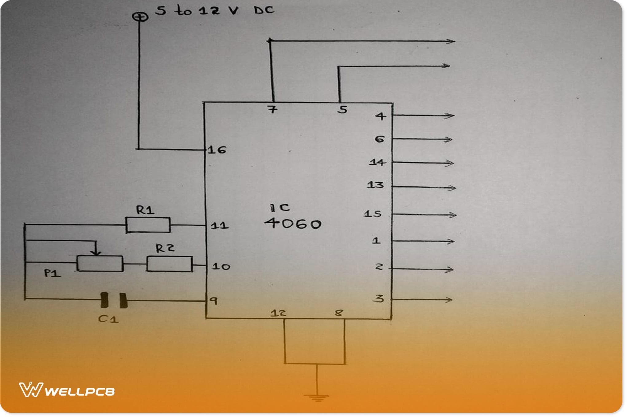 4060 IC Timer | Counter & Oscillator Circuit | CD4060